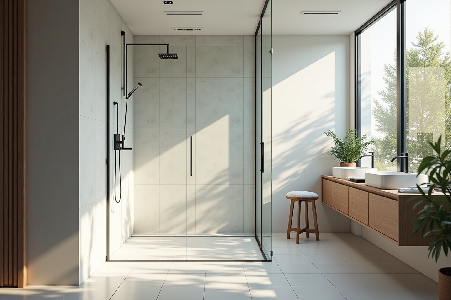 Elegantes Badezimmer Mit Dusche Ebenbild
